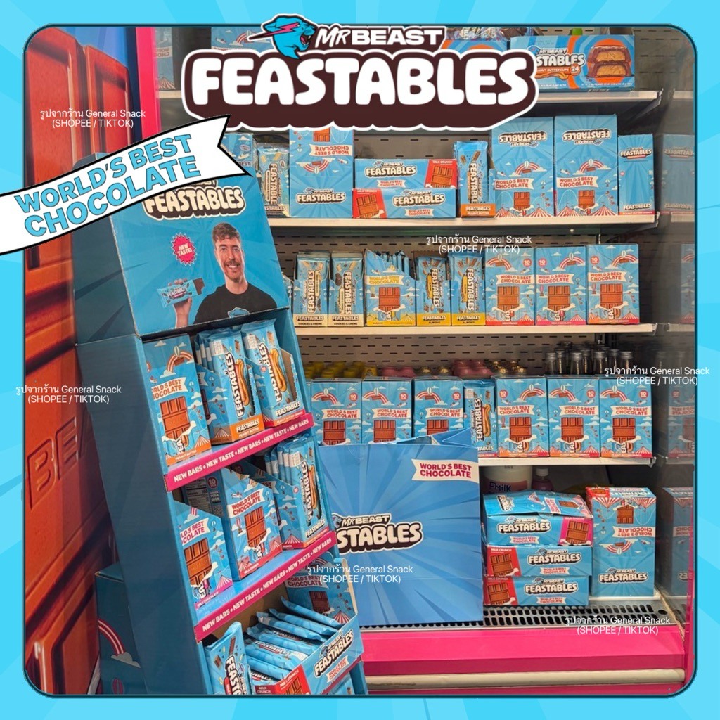 FEASTABLES 🍫 ช็อกโกแลตมิสเตอร์บีส ครบรสล่าสุด Mr Beast Feastables ...