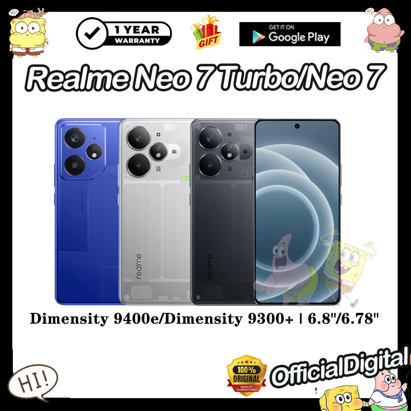 Realme Neo 7 Turbo Dimensity 9400e 7200mAh 100W Realme Neo7 Dimensity 9300+ 7000mAh 80W ...