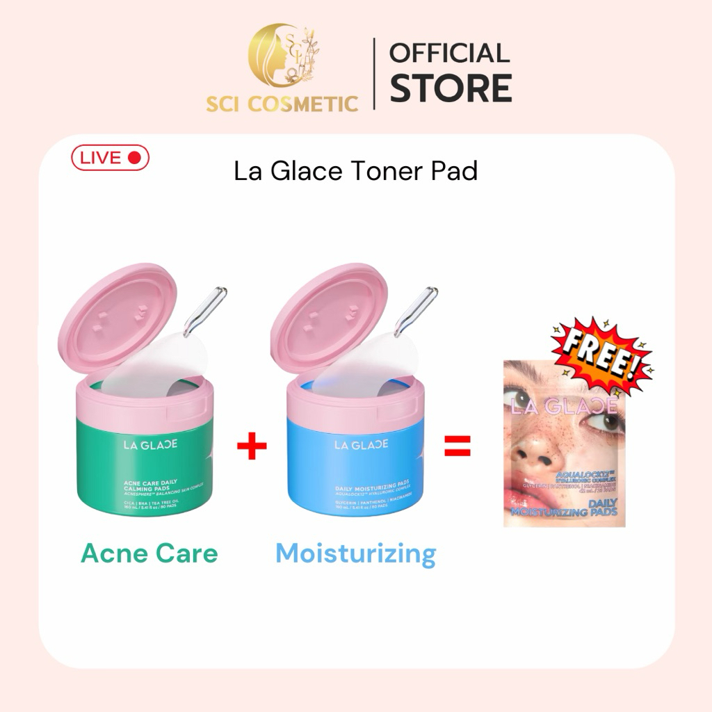 (ตะกร้าโปร) LA GLACE - Daily Toner Pads (2 Boxes) - Free Travel size ...