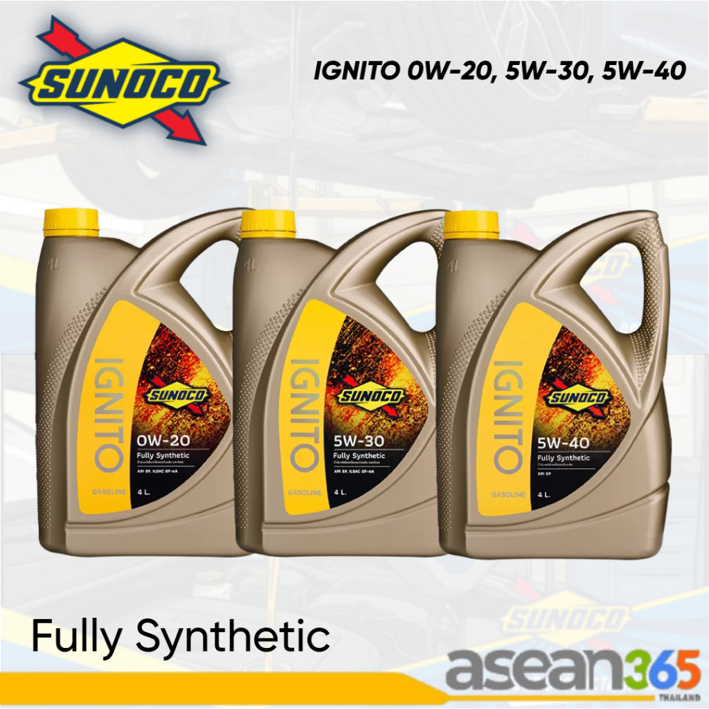 SUNOCO น้ำมันเครื่องสังเคราะห์แท้ IGNITO 4 ลิตร | ซันโนโก้ | สำหรับ ...