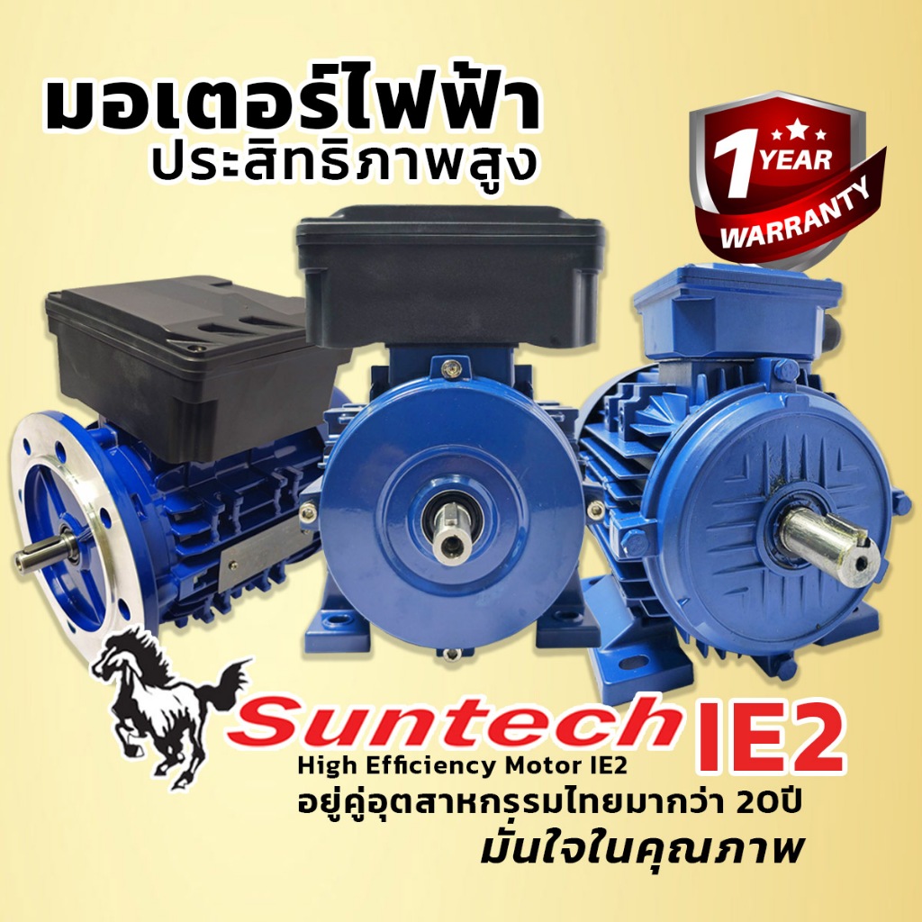 SUNTECH ขนาด 1แรงม้า 220/380V 3PHASE มอเตอร์ไฟฟ้า ขาตั้ง รุ่น MH802-4 ...