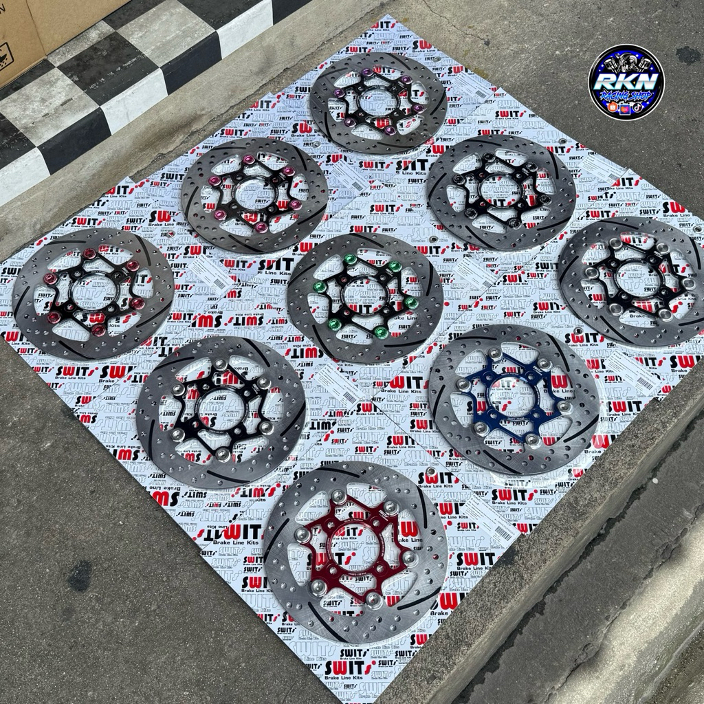 จานเบรคหน้า SWITแท้100%(ลายSW09) ขนาดจาน220M (W110i/ปลาวาฬ/NOUVO/MSX ...