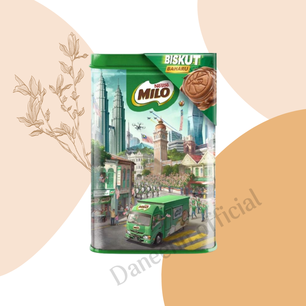 Milo Biscuits Gifting Tin 482g ข้างในมี 3 อย่าง อย่างละ 2 ชิ้น มีฮาลาล ...