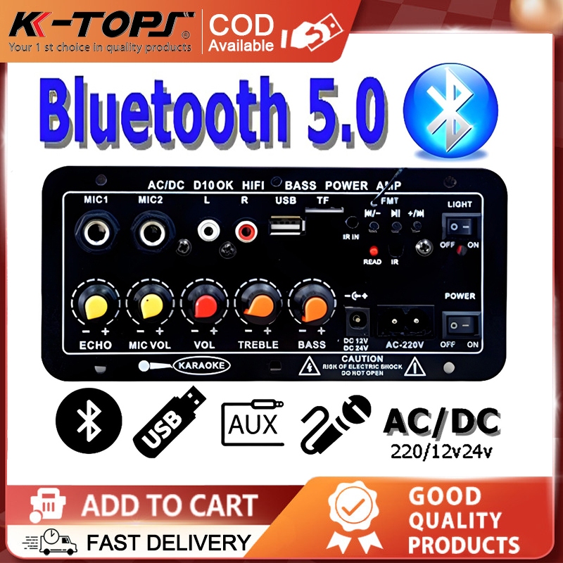 แอมป์จิ๋ว แอมป์บลูทูธ แอมป์ขยายเสียง 900w 2ch บลูทูธ usb Amplifiers ฟังชั้นครบ โมแรงๆ 12/24/120V ...