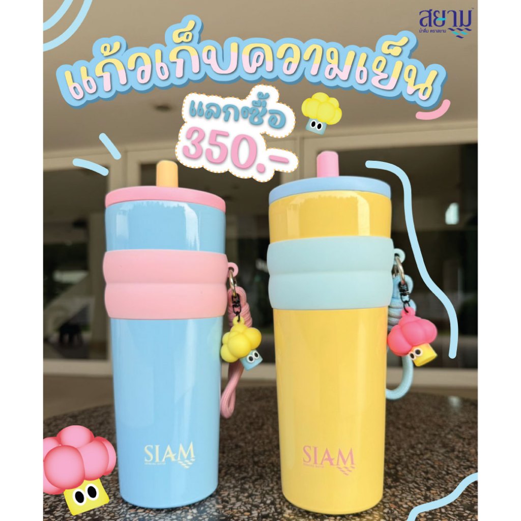 แก้วเก็บความเย็นความจุ 710 ml สแตนเลส 316 พกพาสะดวก สยามพรีเมี่ยม | Shopee Thailand