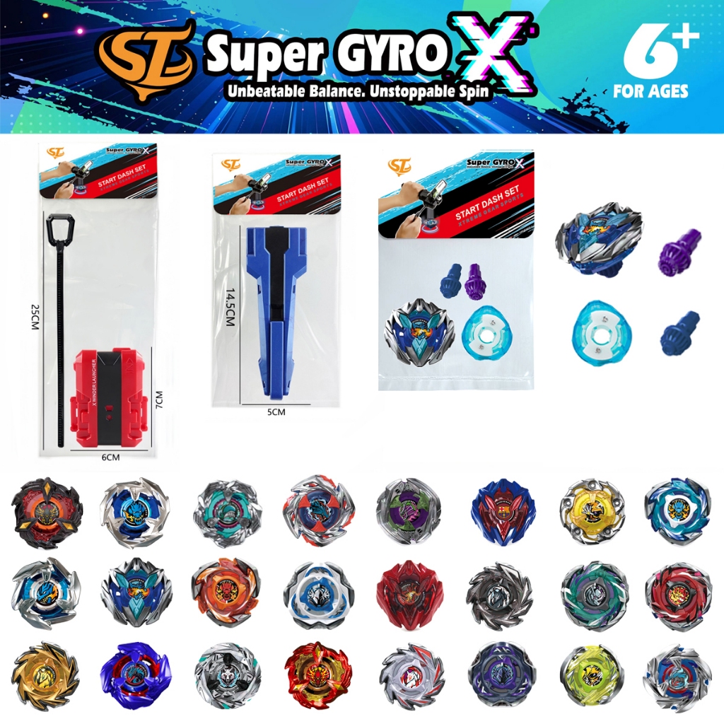 Super GYRO X ลูกข่างต่อสู้โลหะ บรรจุแบบถุงแยก ไม่รวมที่ยิง หมุนแรง ...