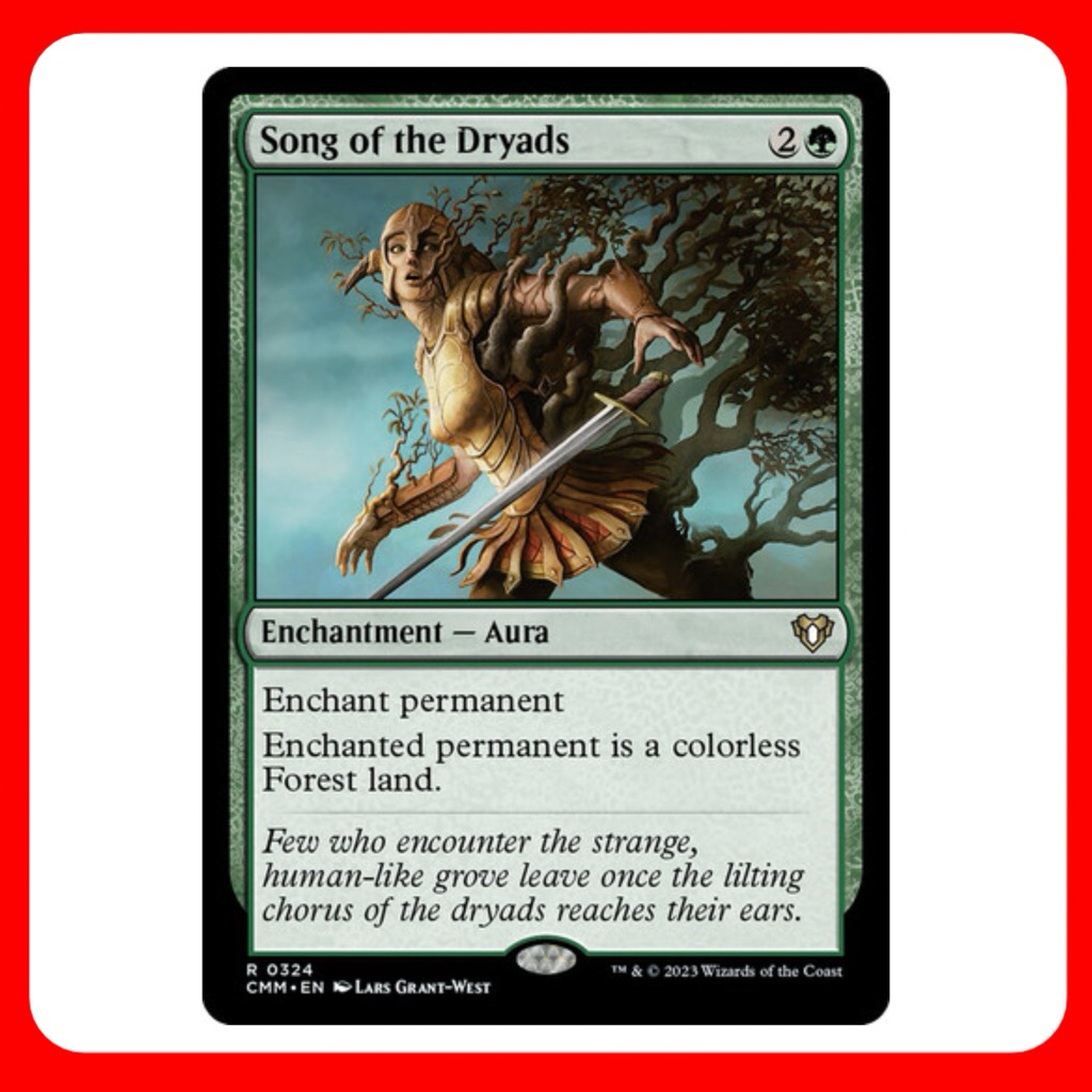 [MTG] Song of the Dryads [CMM] [GREEN] [RARE] [NORMAL] [ENG] (การ์ดเม ...