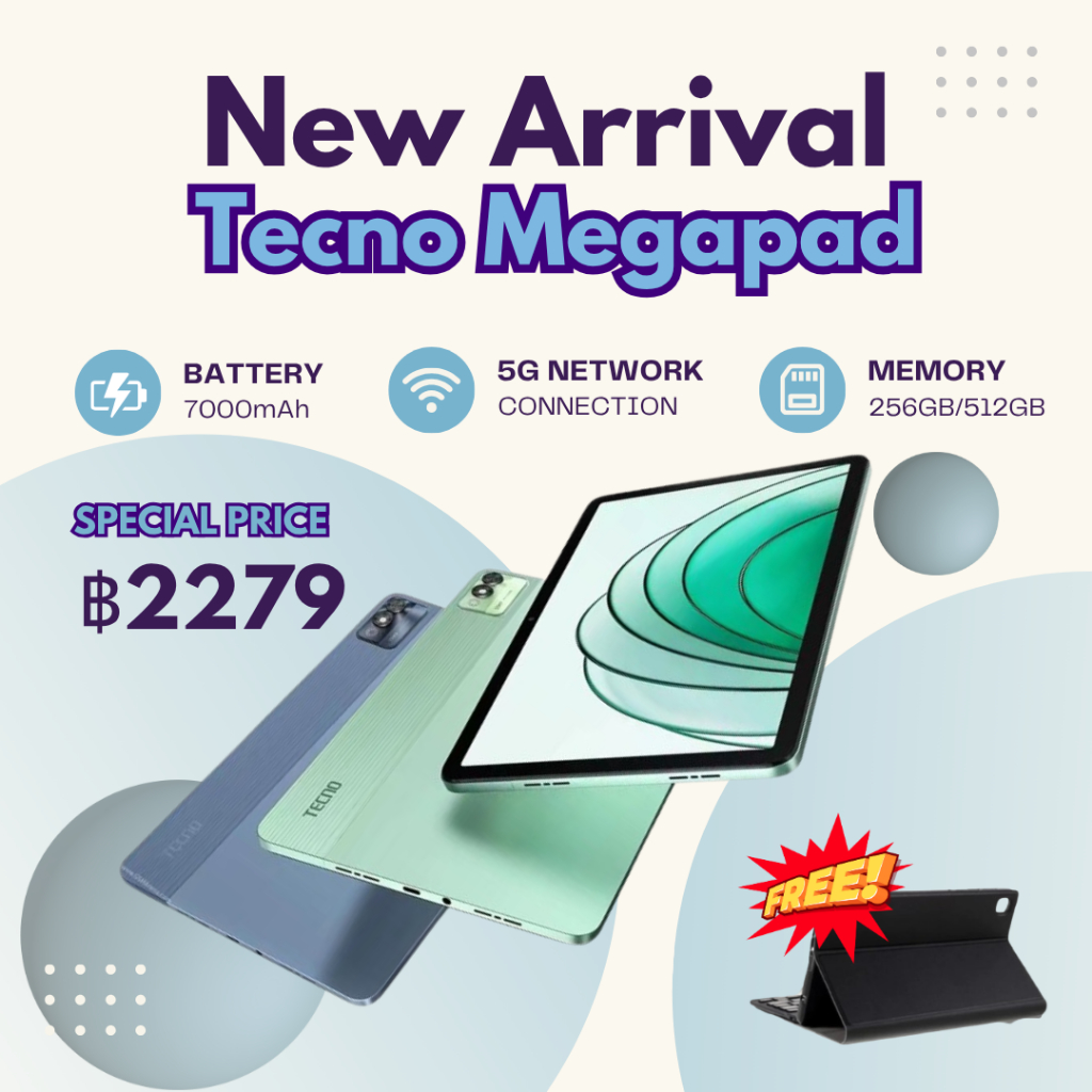 Tecno Pad 11 นิ้ว | แท็บเล็ต RAM 8GB ROM 256GB | ใส่ซิมได้ โทรได้ | จอ ...