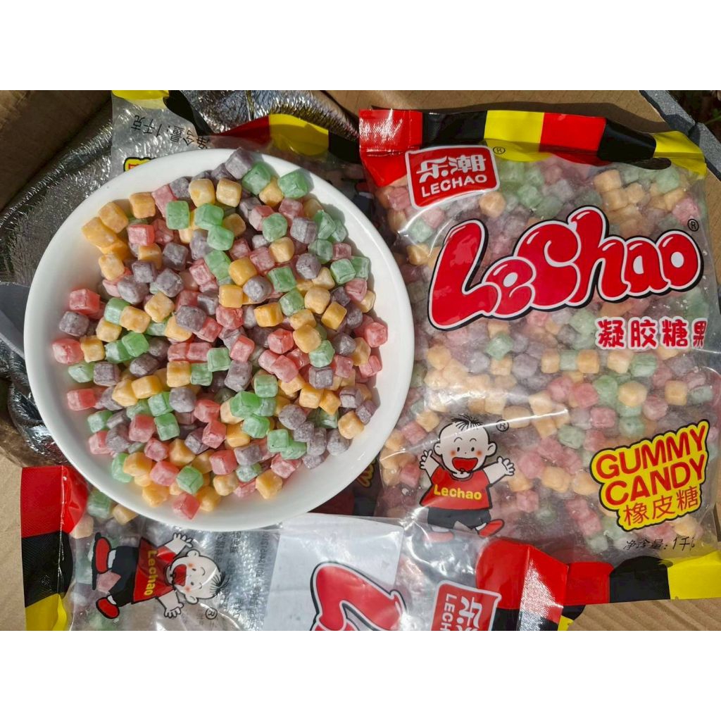 พร้อมส่ง เยลลี่น้ำแข็งเปรี้ยว ตราเด็ก Lechao 1 ถุง หนัก 1 กิโลกรัม ...
