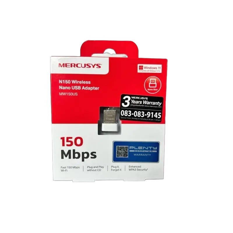 ตัวรับสัญญาณ WiFi USB Mini Wireless N150 สำหรับคอมพิวเตอร์หรือโน๊ตบุ๊ค ...