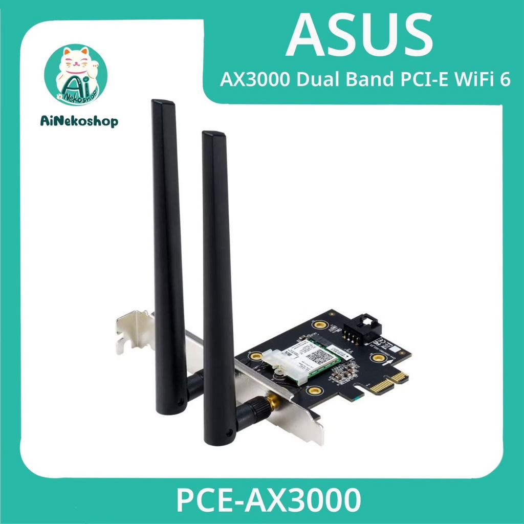 ASUS PCE-AX3000 AX3000 Dual Band PCI-E WiFi 6 (802.11ax) Supporting ...