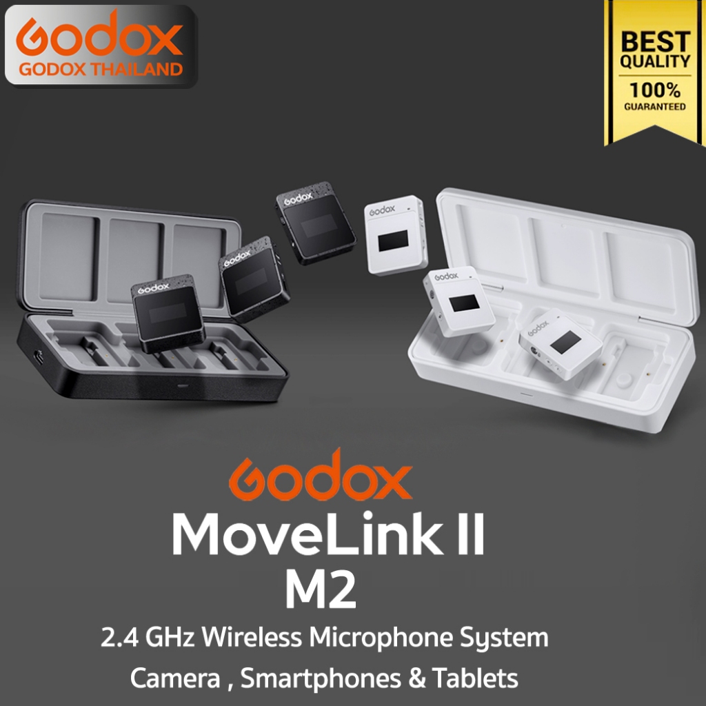 Godox Microphone MoveLink II M2 ,Wireless Microphone 2.4GHz สำหรับ ...