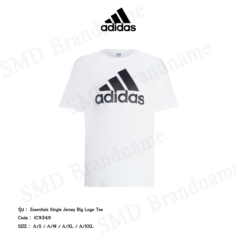 Adidas เสื้อยืดคอกลม รุ่น Essentials Single Jersey Big Logo Tee Code ...