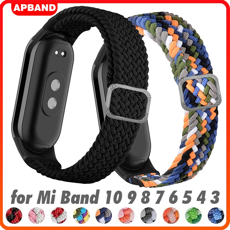 สายรัด for Xiaomi Band 10 9 8 7 6 สายไนลอน for Mi Band 7 6 5 4 3 สายรัดห่วงยางยืดแบบสปอร์ต ...