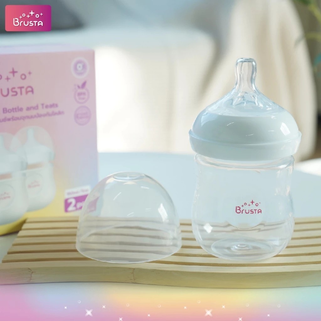 Brusta ขวดนมแรกเกิดขนาด 5 ออนซ์ พร้อมจุกนมป้องกันโคลิก | Shopee Thailand