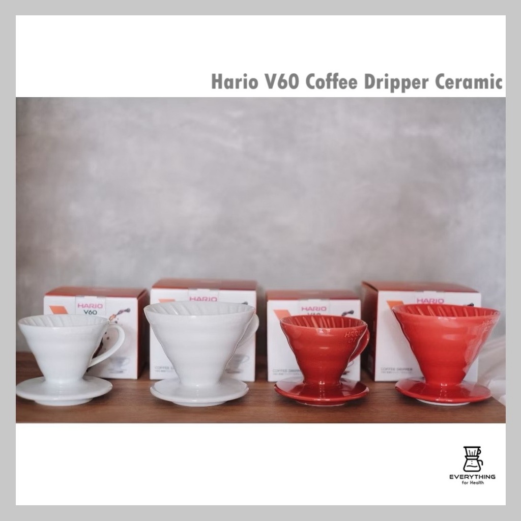 [พร้อมส่ง] HARIO V60 Transparent Coffee Dripper Ceramic ดริปเปอร์เซรามิคกาแฟทรงกรวยสำหรับดริป ...