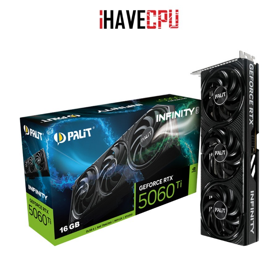 iHAVECPU VGA(การ์ดจอ) PALIT GEFORCE RTX 5060 TI INFINITY 3 - 16GB GDDR7 (NE7506T019T1-GB2061S ...