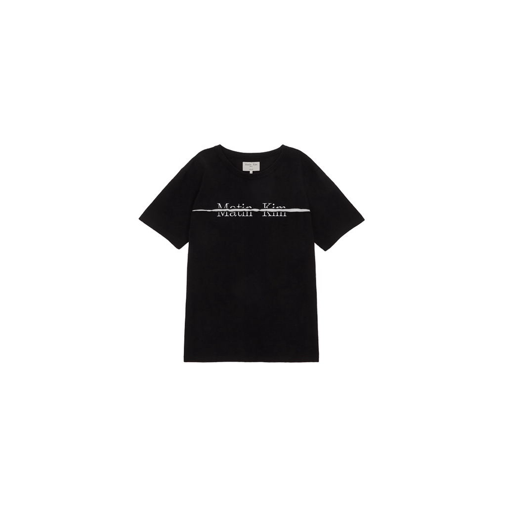 พร้อมส่ง เสื้อ Martin Kim Logo Cutted Layered Top สีดำ 🖤 | Shopee Thailand