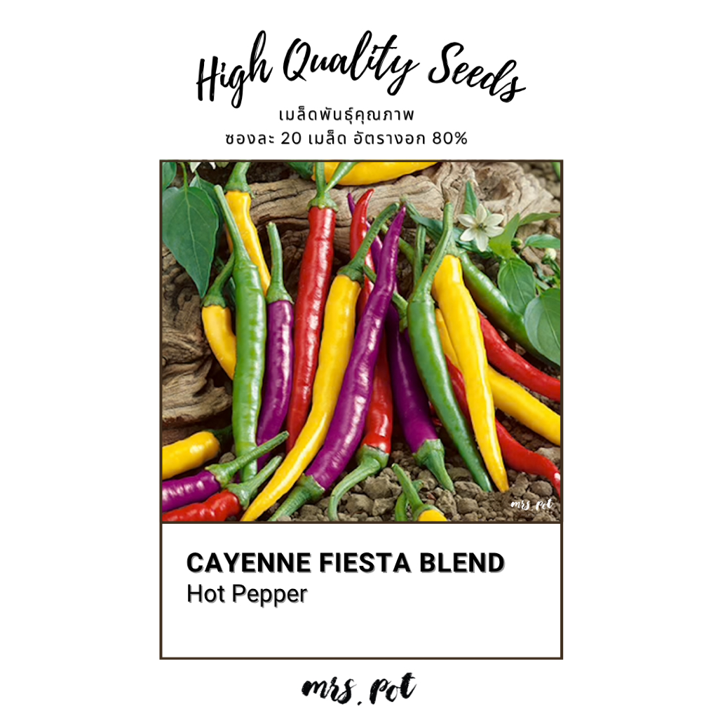 เมล็ดพริกนำเข้า Cayenne Fiesta Blend Hot Pepper รหัส062 | Shopee Thailand