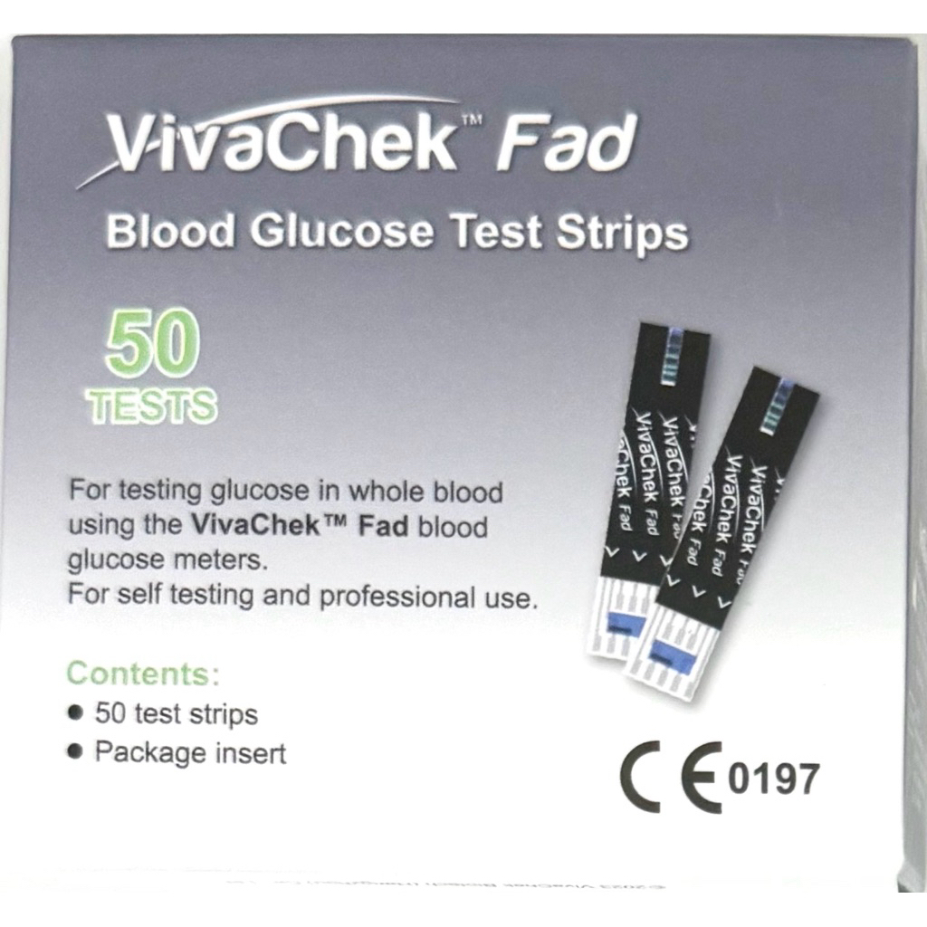 แถบตรวจน้ำตาล VivaCheck Fad Blood Glucose Test Strip 50 ชิ้น | Shopee ...