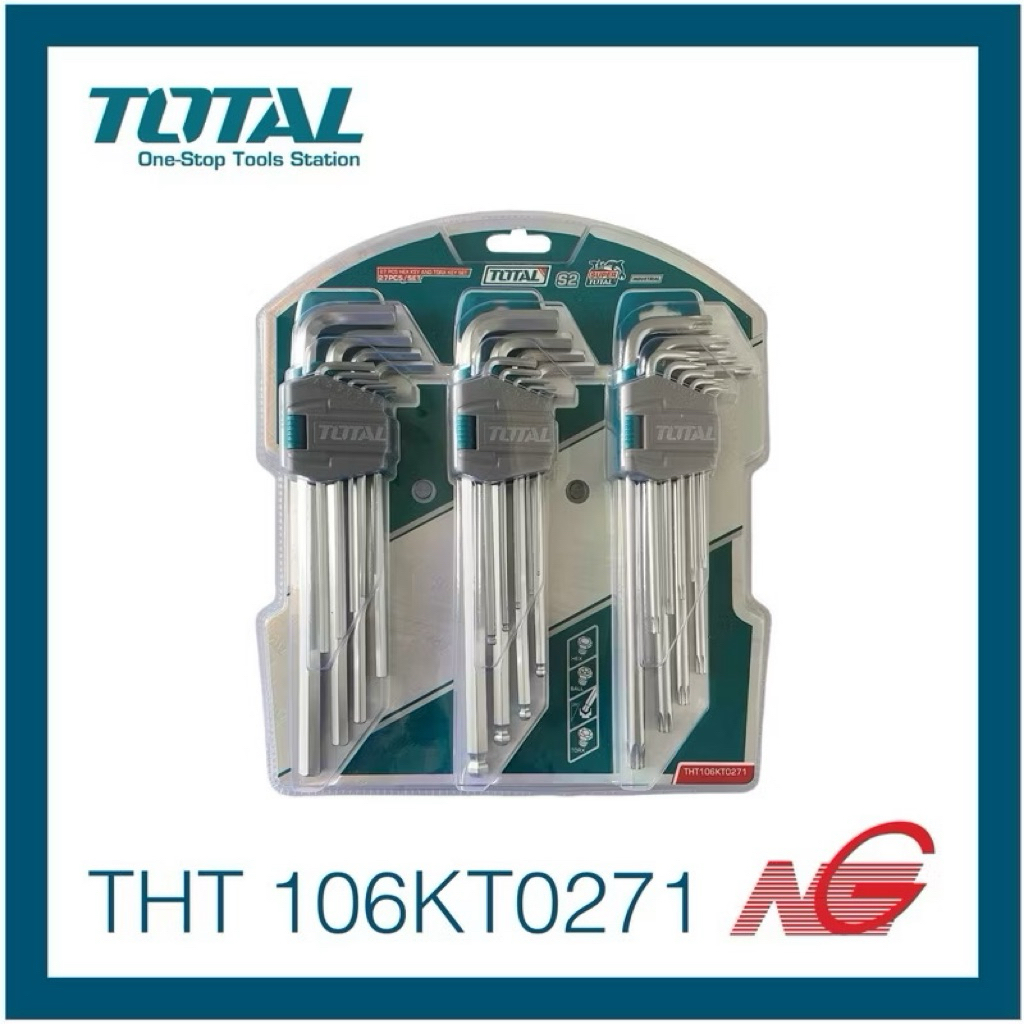 TOTAL โททอล ประแจหกเหลี่ยม ประแจท๊อค ประแจหัวบอล 27ชิ้นชุด รหัสสินค้า ...