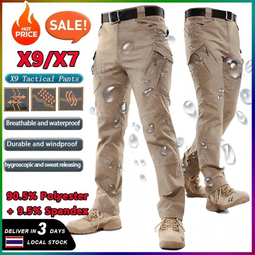 IX9/IX7 กางเกงยุทธวิธีผู้ชาย กางเกงยุทธวิธีกันน้ำ กางเกง tactical กีฬาเดินป่ากางเกง Fast Dry ...