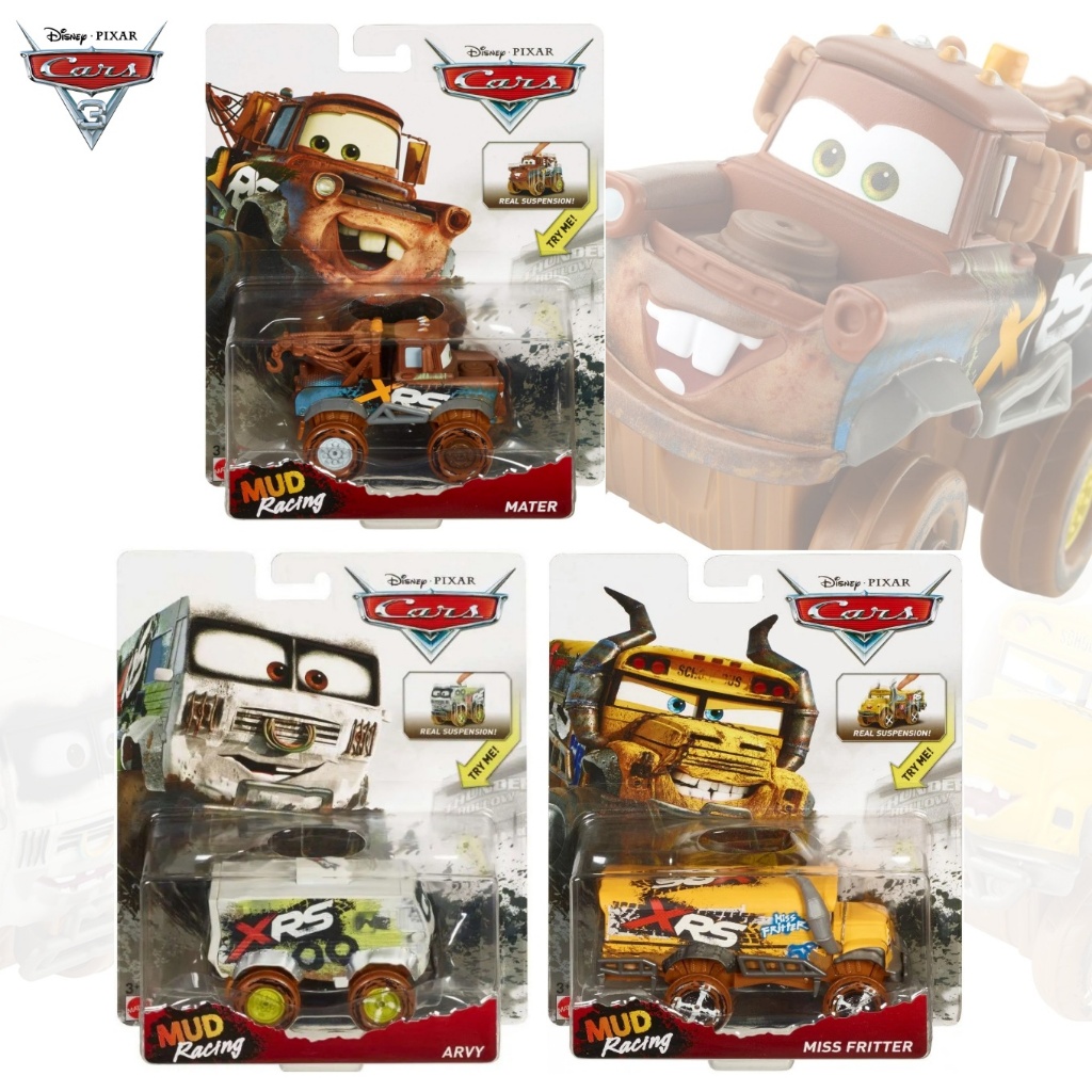Disney Pixar Cars XRS Mud Racing รุ่น Mater / Miss Fritter / Arvy ของ ...