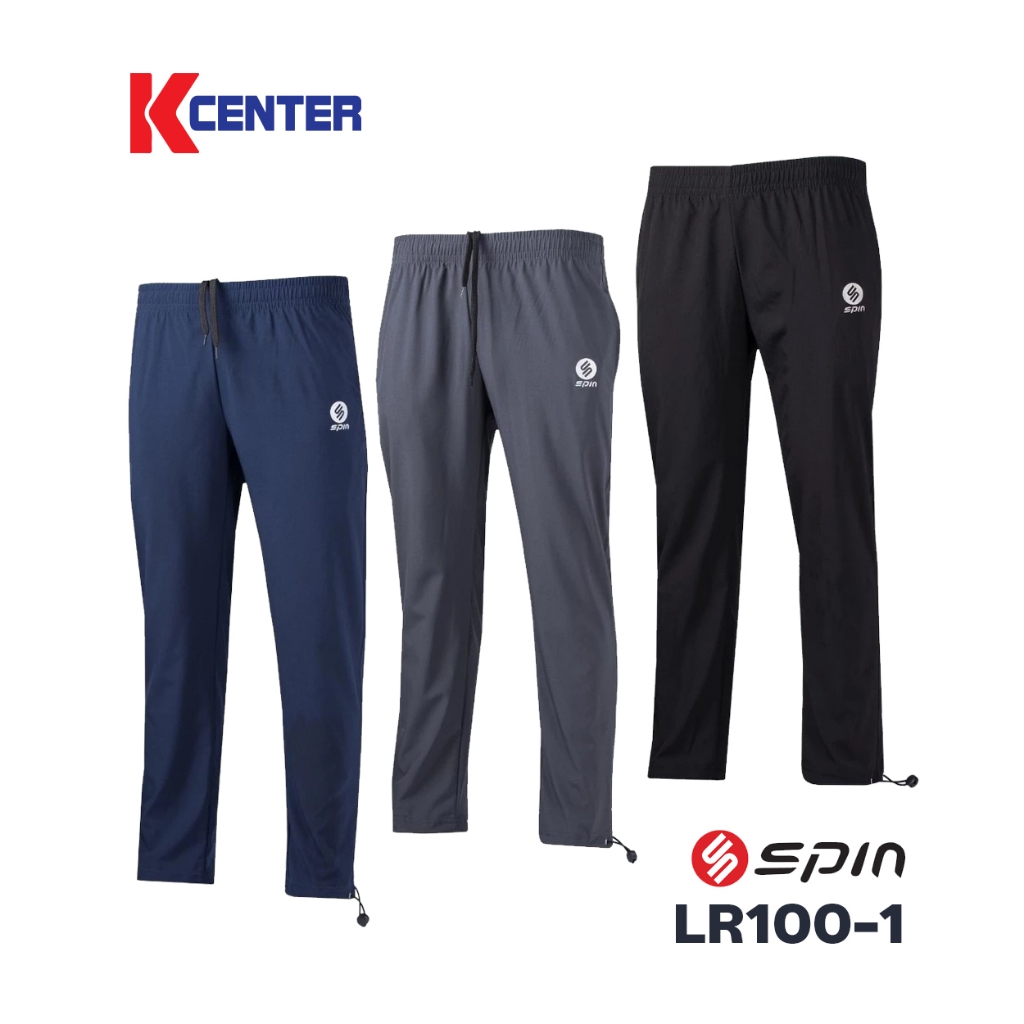 SPIN กางเกงวอร์มออกกำลังกาย ขายาวตัดต่อ ขาปล่อย รุ่น LR100-1 | Shopee Thailand