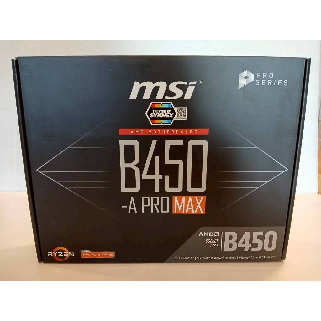 MAINBOARD (เมนบอร์ด) AM4 MSI B450 A PRO MAX | Shopee Thailand