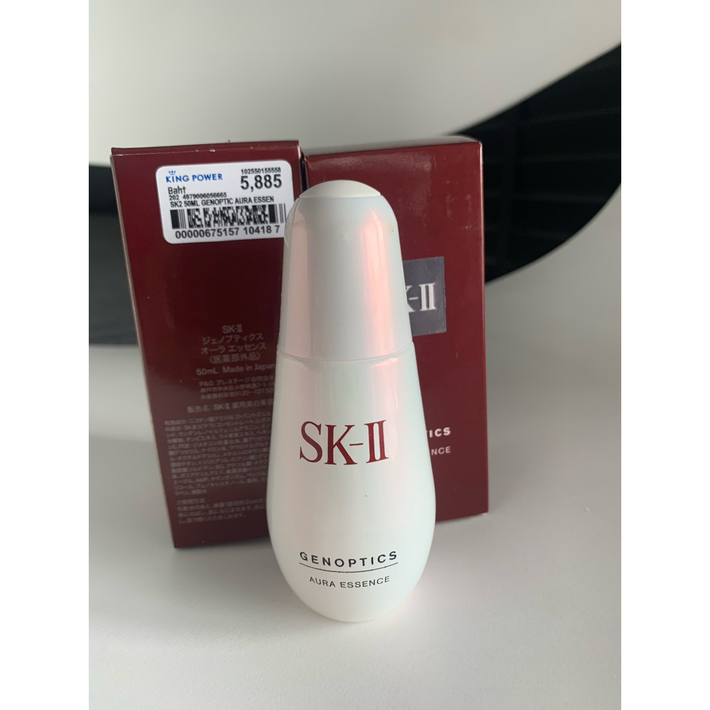 SKII / SK2 / SK-II GenOptics Aura Essence 50 ml. เอสเซ้นท์ ไบรท์เทนนิ่ง ป้ายKing power | Shopee ...