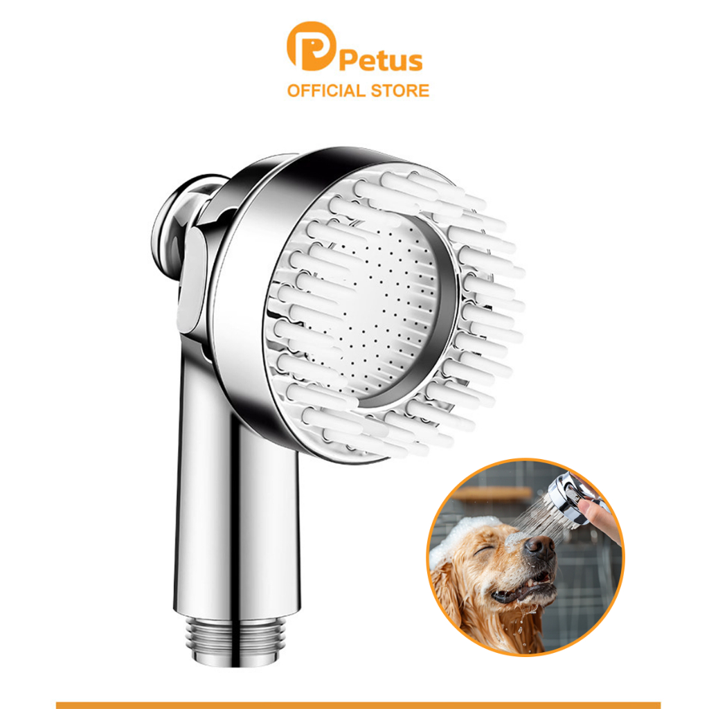 Petus ฝักบัว ฝักบัวอาบน้ำสัตว์เลี้ยง แบบ 3in1 ฝักบัวนวด มีปุ่มเปิด ปิด ...