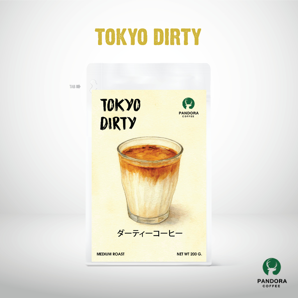Pandora Coffee เมล็ดกาแฟ Tokyo Dirty คั่วกลาง Medium Roast ขนาด 200 ...