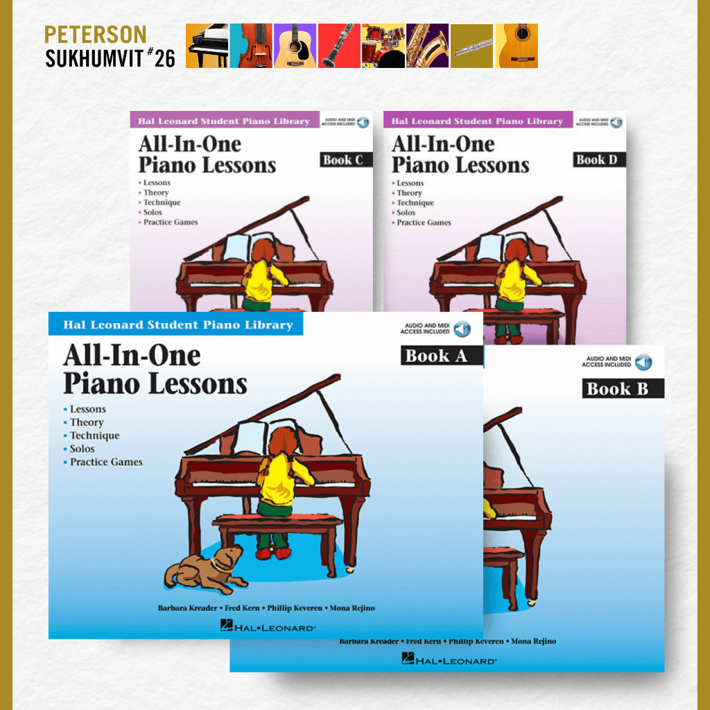 หนังสือเรียนเปียโน ALL IN ONE PIANO LESSONS – BOOK Audio A - D Hal ...