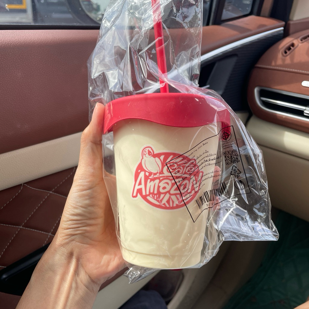 Pladao Premium แก้วกาแฟ อเมซอน Cafe Amazon รุ่น Resuable Ice Cream Time 5 วัน 5 สี + 1 สีแดง ...