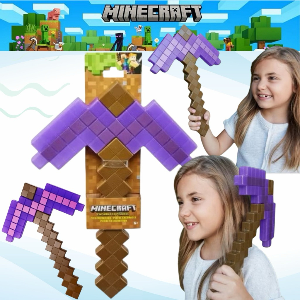 ขวานมายคราฟของแท้ 💯% รุ่นใหม่ล่าสุด Minecraft Enchanted Pickaxe ...
