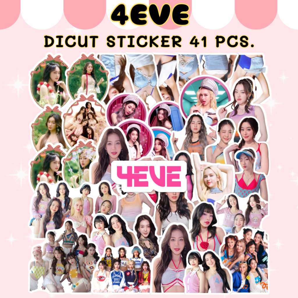 พร้อมส่ง สติ๊กเกอร์ 4EVE dicut 41 ชิ้น | Shopee Thailand