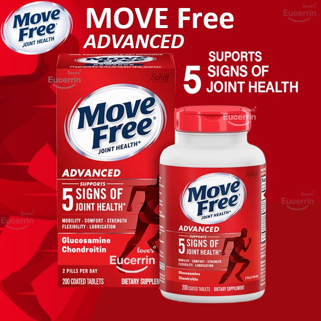 (รุ่นกล่องใหม่) Schiff Move Free advanced Glucosamine + Chondroitin 200 ...