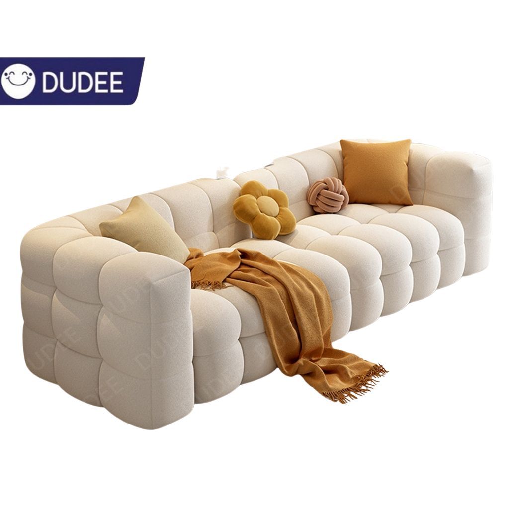 DUDEE โซฟา รุ่น SF-70 ดีไซน์ 3มิติ ทรงโค้งมน สไตล์มินิมอล ผ้าขนแกะเทียม นุ่มสบาย สวยงาม ทันสมัย ...