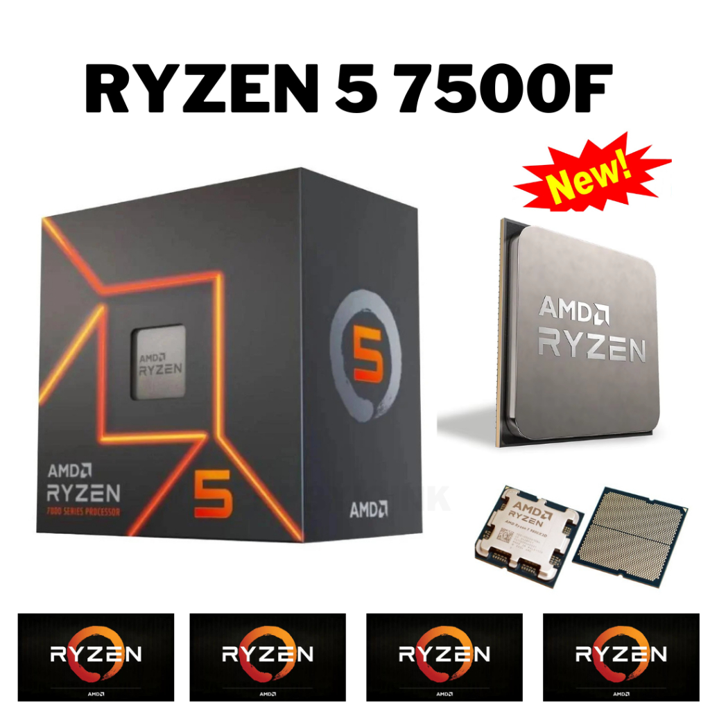 AMD RYZEN 5 7500F 3.7GHZ 6C | 12T *ซีพียู | Shopee Thailand