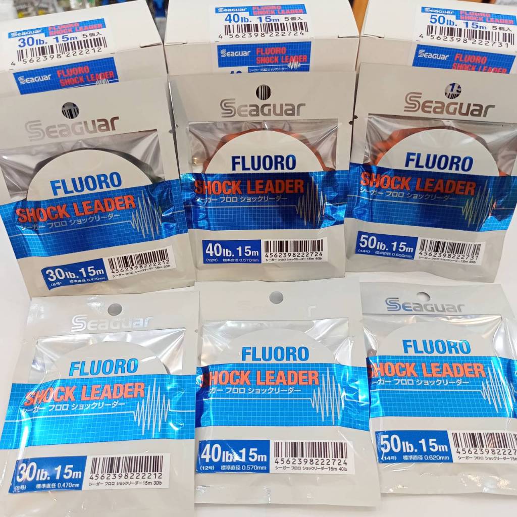 สายเอ็น ฟูโรคาร์บอน Seaguar Fluoro Shock Leader (Made in Japan) ขนาด 30-40-50ปอนด์ ยาว15เมตร ...