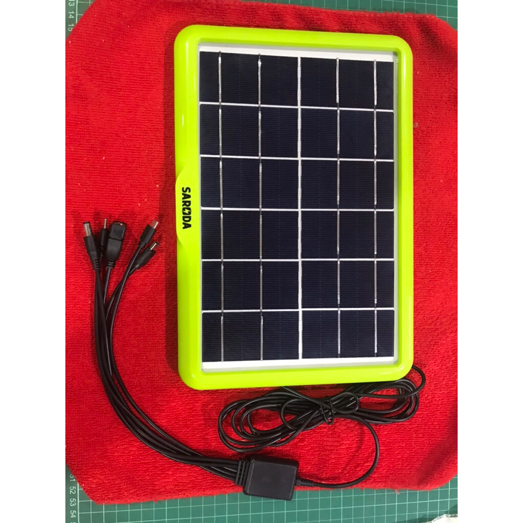 Solar panel charger แผงโซลาเซล ชาร์จมือถือ แบบพกพา 6V/6W 1000mA Saroda ...
