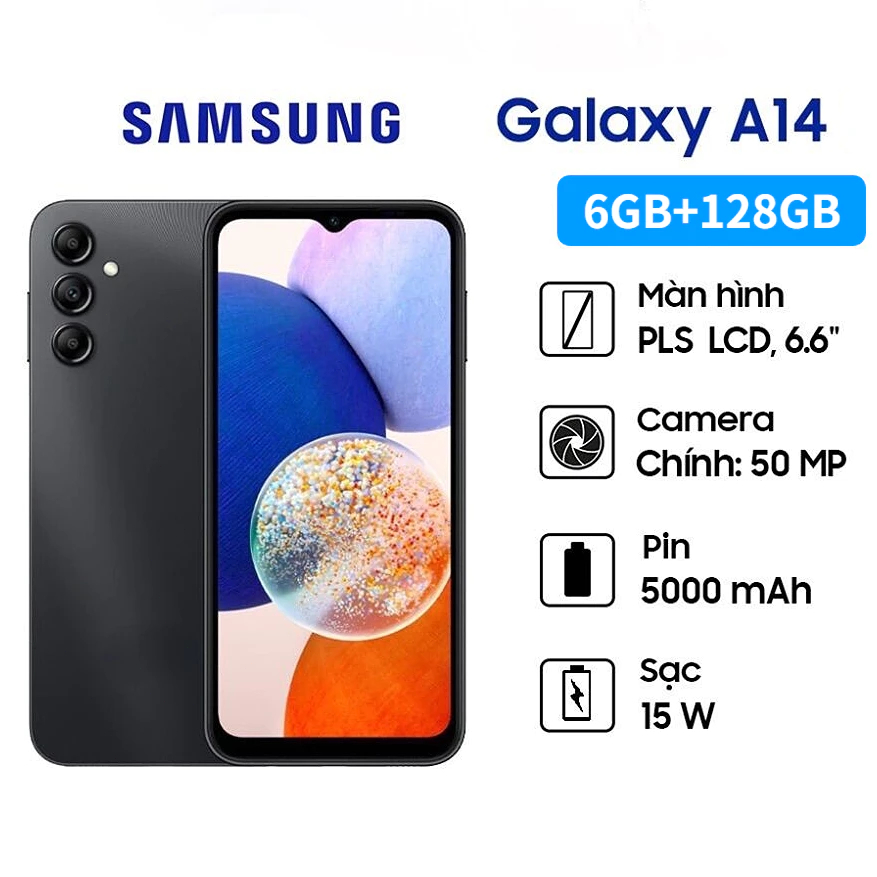 Samsung Galaxy A14 Dual Sim ใหม่ล่าสุด MediaTek Helio G80 50MP กล้อง ...