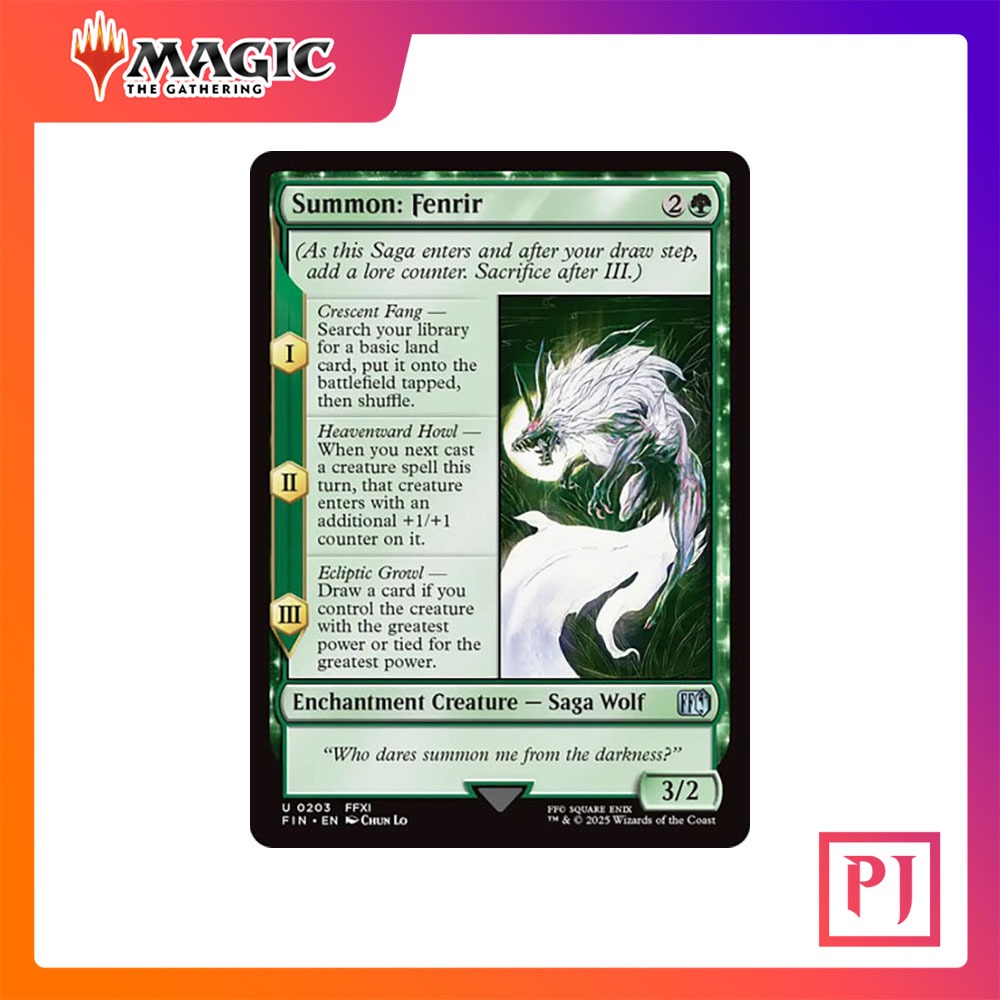 [MTG] Summon: Fenrir [FIN] [GREEN] [UNCOM] [NORMAL] [ENG] (การ์ดเมจิค ...