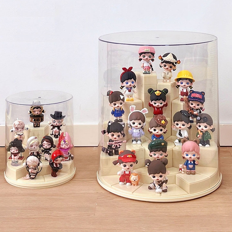Clear Display Case for LABUBU Plush Dolls and Collectible Toys 360 ...
