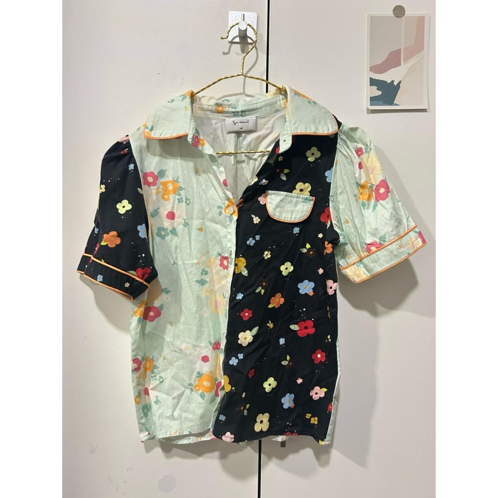 Lynaround - set เสื้อ+กางเกง ลายดอก size xs | Shopee Thailand