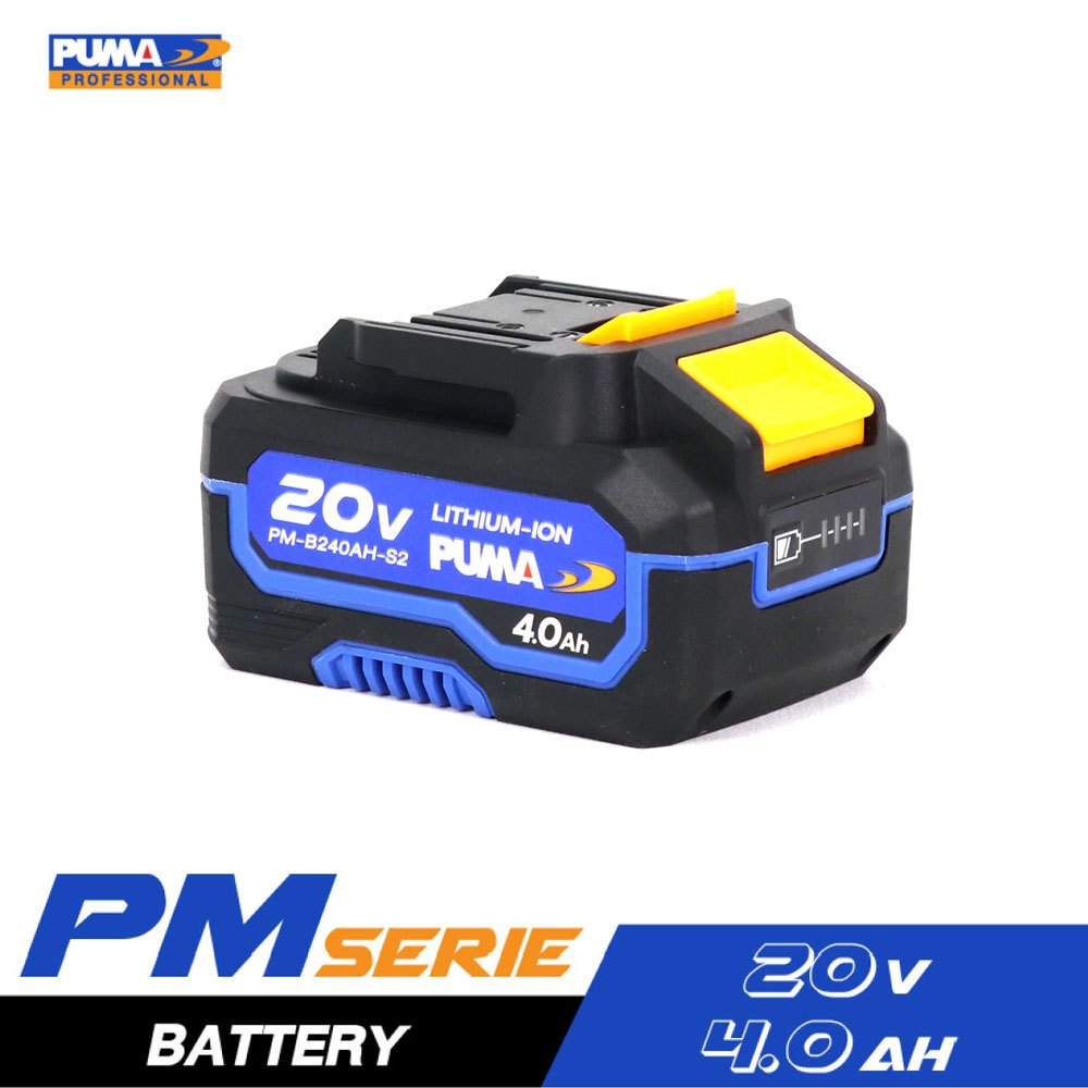 ***ใช้กับปั๊มลม FORCE-BL ได้***PUMA PM-B240AH-S2 แบตเตอรี่ 4.0Ah 20V ...