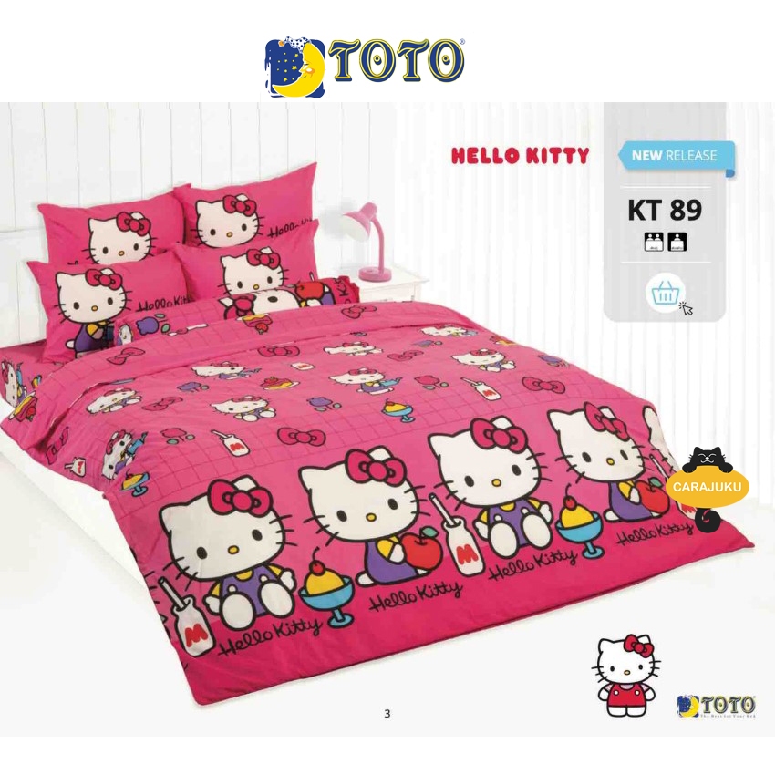 TOTO ชุดผ้าปูที่นอน เฮลโล คิตตี้ Hello Kitty KT89 สีชมพู #โตโต้ ชุด ...