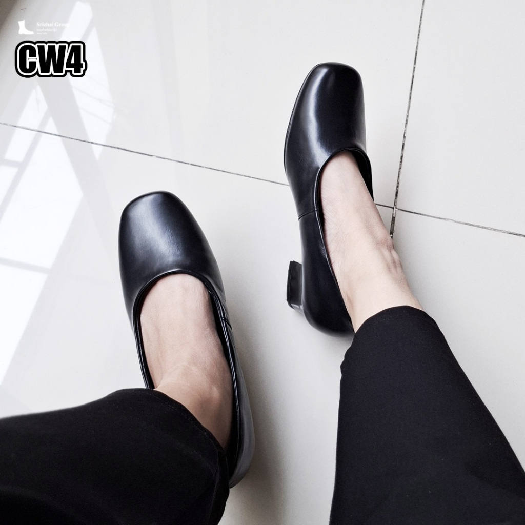 รุ่น CW4 รองเท้าคัทชูคุณผู้หญิง หนังนิ่มมีลายหนัง (ไม่ใช่งานหนังแบบเรียบขัดชนิดนะคะ) ใส่สบาย by ...