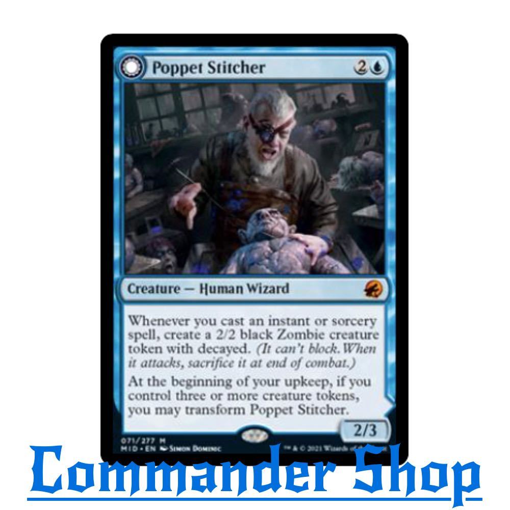 Poppet Stitcher // Poppet Factory (Creature - Human Wizard) Blue Mv3 ...