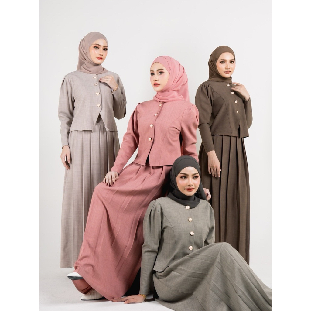 DINA COLLECTION เซ็ทกระโปรงคอตตอนสโนพอลลี่ สีสวยหวานละมุนมาก เสื้อทรง ...